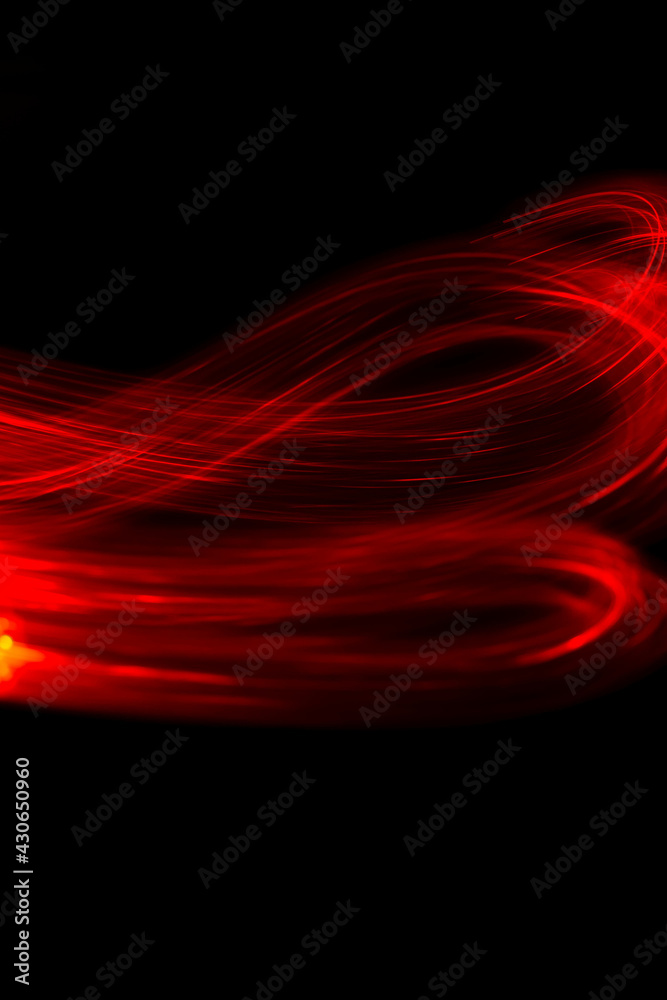 abstract light drawing with red light Stock Illustration | Adobe Stock