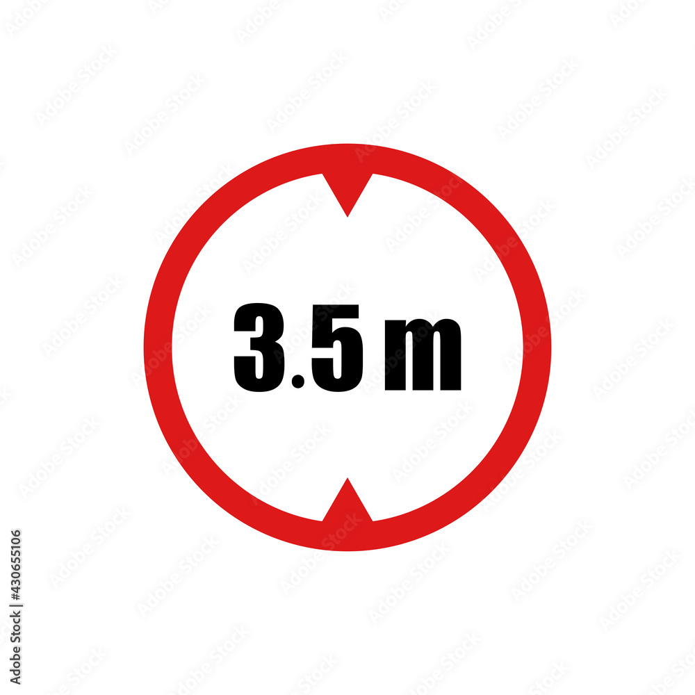 Height limit traffic signs Stock Vector | Adobe Stock