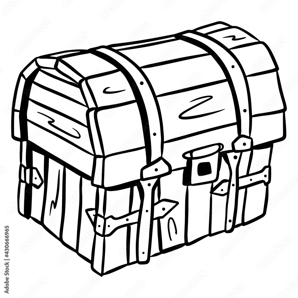 Closed Treasure Chest Drawing
