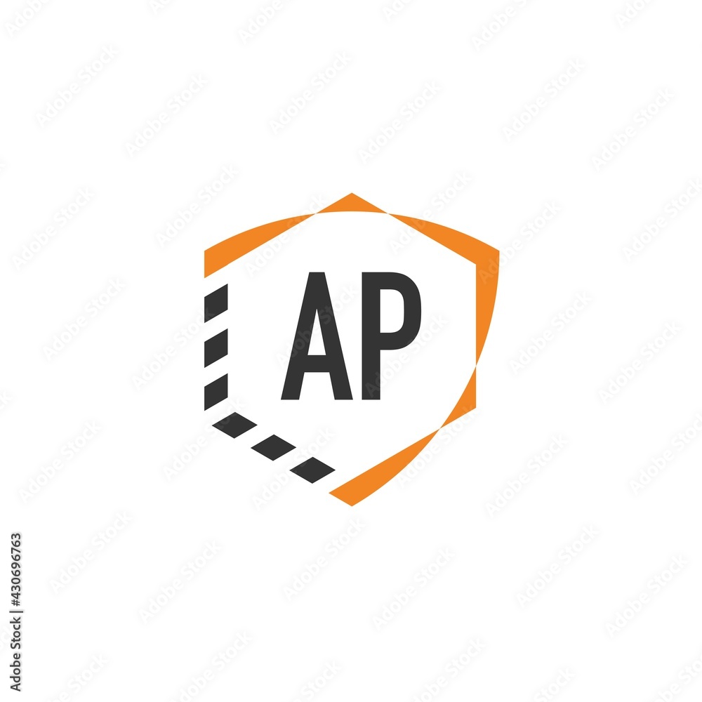 Initial Letter AP Shield Hexagonal Logo Template. Creative Logo ...