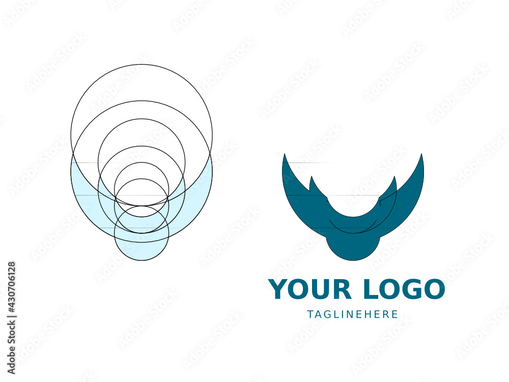 simple logo with golden ratio. logo with the golden ratio size Stock ...