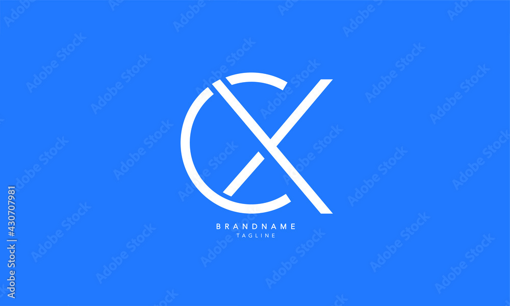 Alphabet letters Initials Monogram logo CX, XC, C and X Stock Vector ...