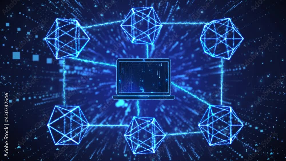 Blockchain Technology Transaction Validation System, 4K Resolution, It ...