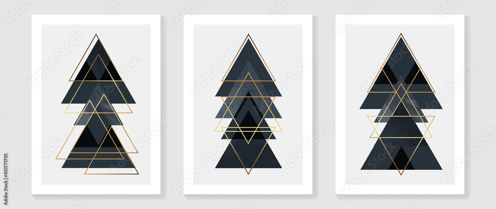 Abstract Math art background vector. Modern block color art wallpaper ...