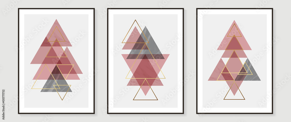 Abstract Math art background vector. Modern block color art wallpaper ...