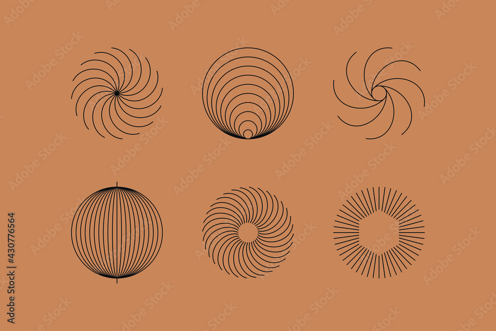 Vector set of design elements and shapes for abstract backgrounds and ...