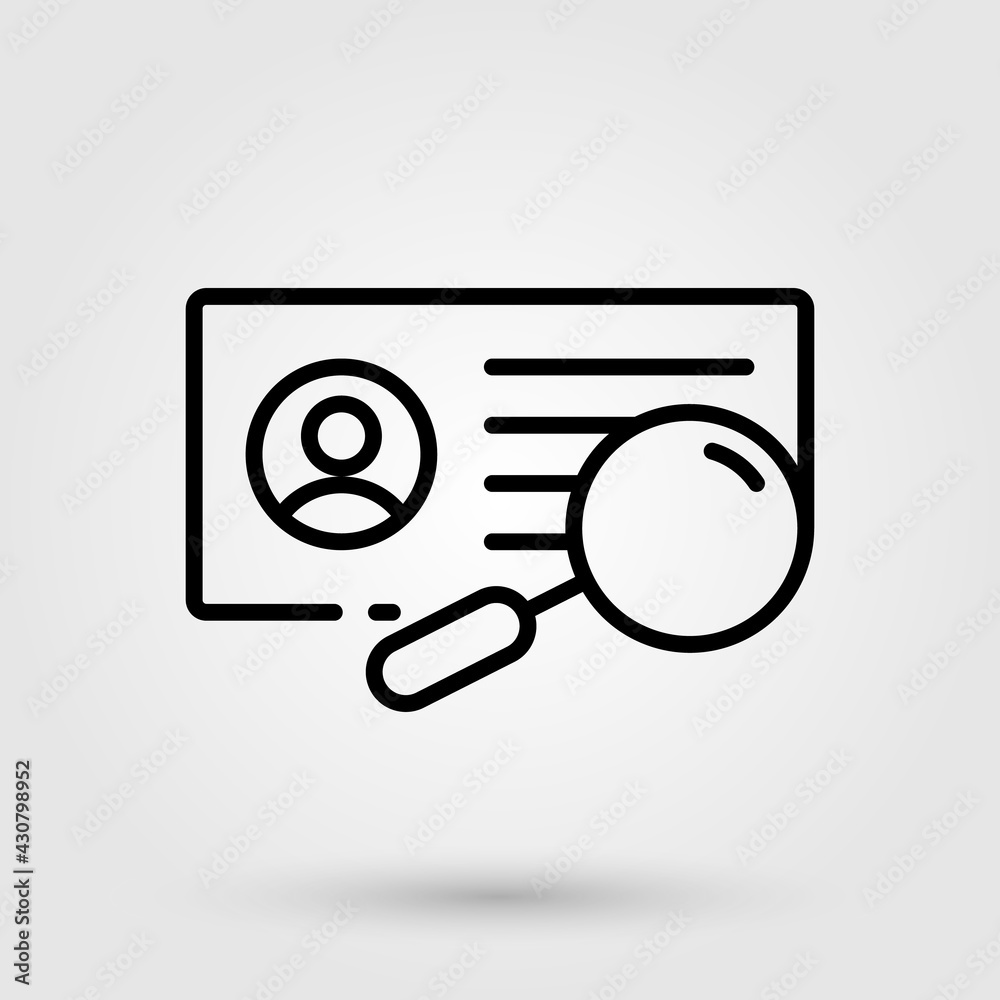 Scanning ID card icon. Card scanner symbol. Stock Vector | Adobe Stock
