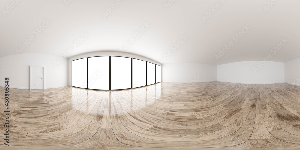 full 360 spherical panorama view of modern classic empty living room ...