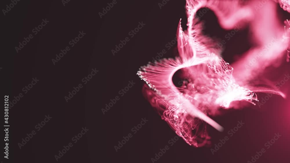 Abstract Fluid Particles Graphic Intro Background/ 4k animation of an ...