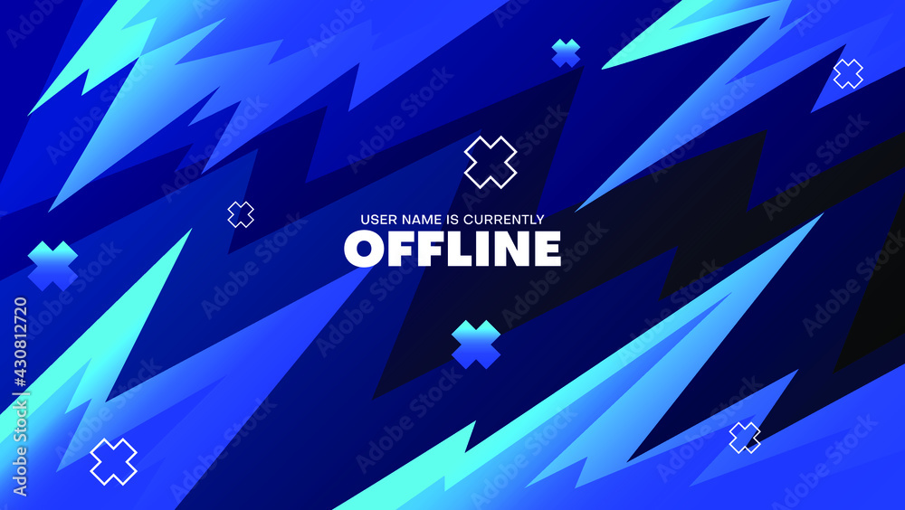 gaming banner background for streaming offline mode Stock Vector ...