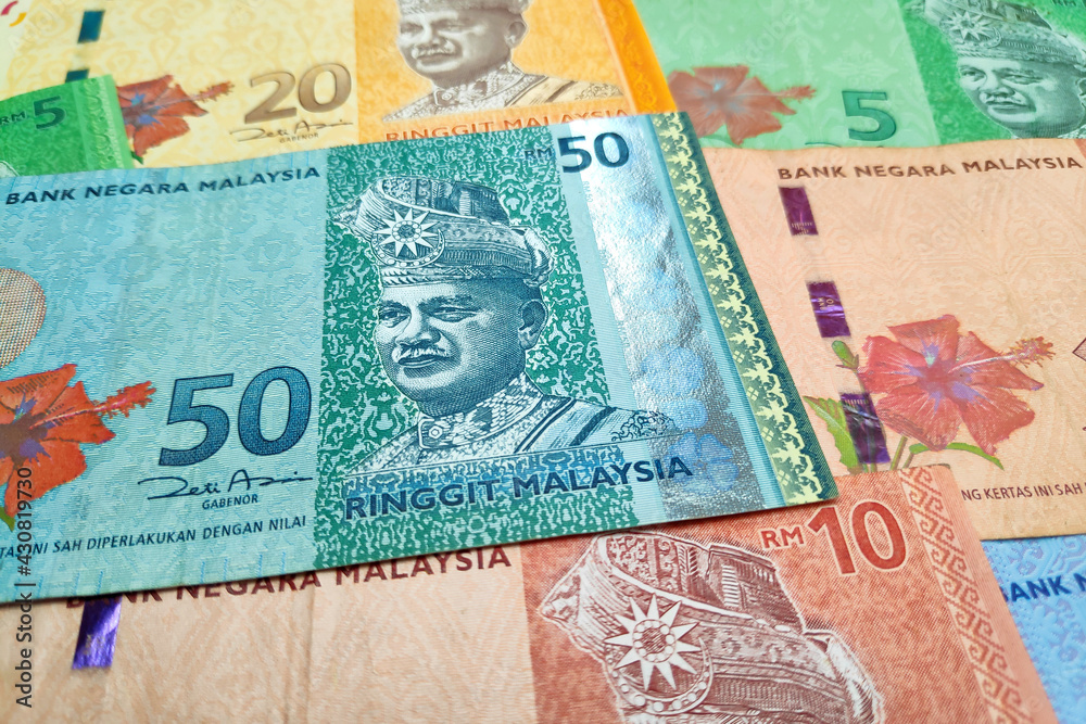 Stack of Malaysian ringgit Stock Photo | Adobe Stock