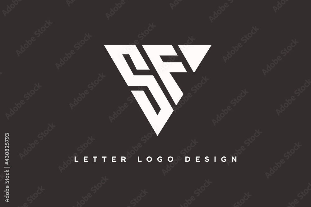 Initial letter SF logo design vector illustration. letter SF suitable ...