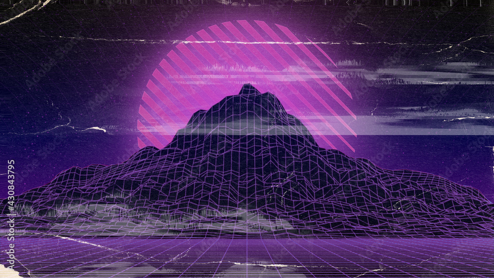 Synthwave Background Stock Illustration | Adobe Stock