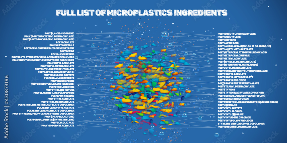 Vetor de Vector illustration of a pile of small plastic particles with ...