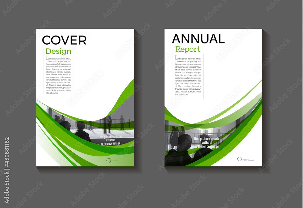 Vektorová grafika „green cover modern abstract background design book ...