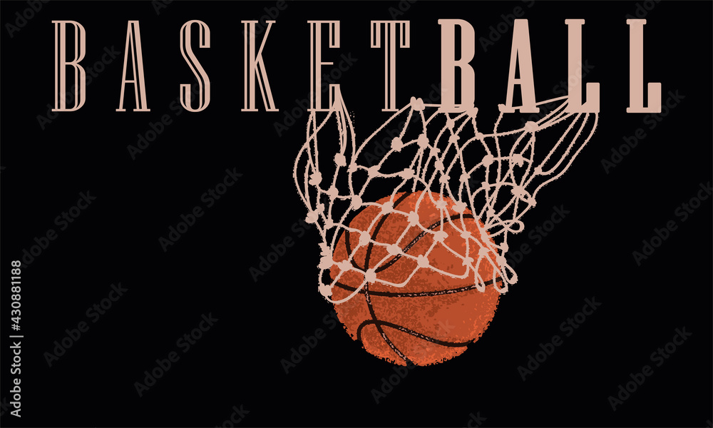 Colored basketball poster Stock Vector | Adobe Stock