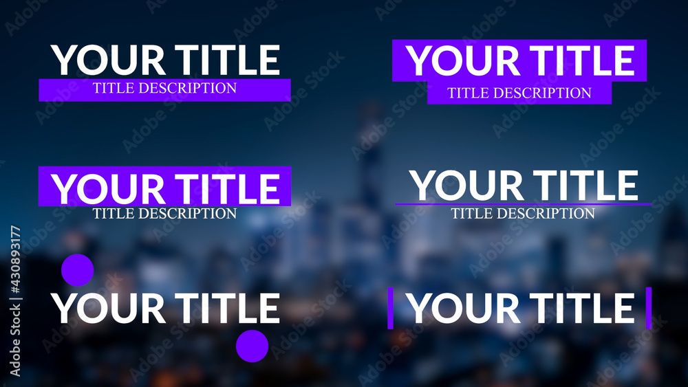 Stylish Dynamic Modern Minimal Titles Stock Template | Adobe Stock