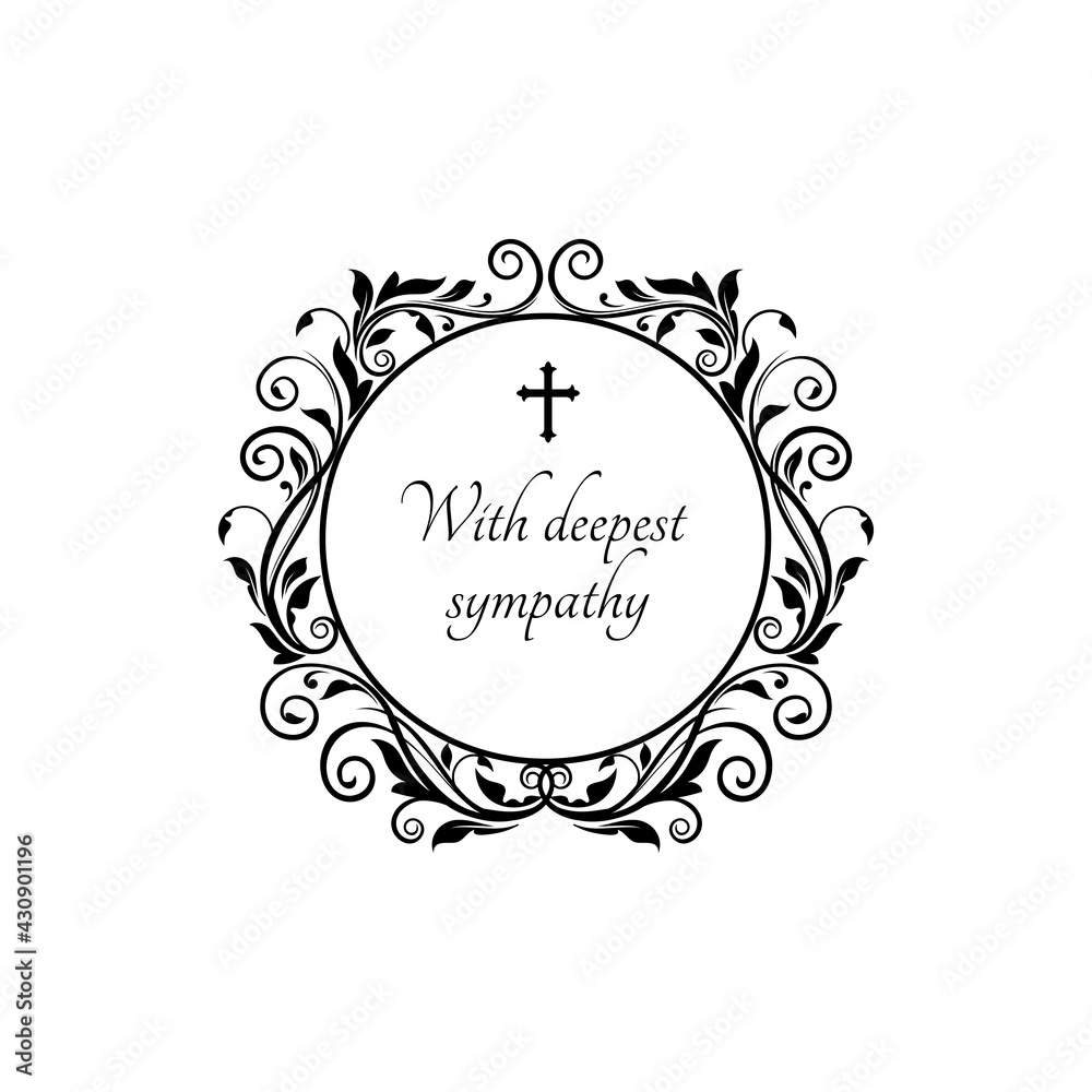 Vecteur Stock With deepest sympathy message on gravestone with vintage ...