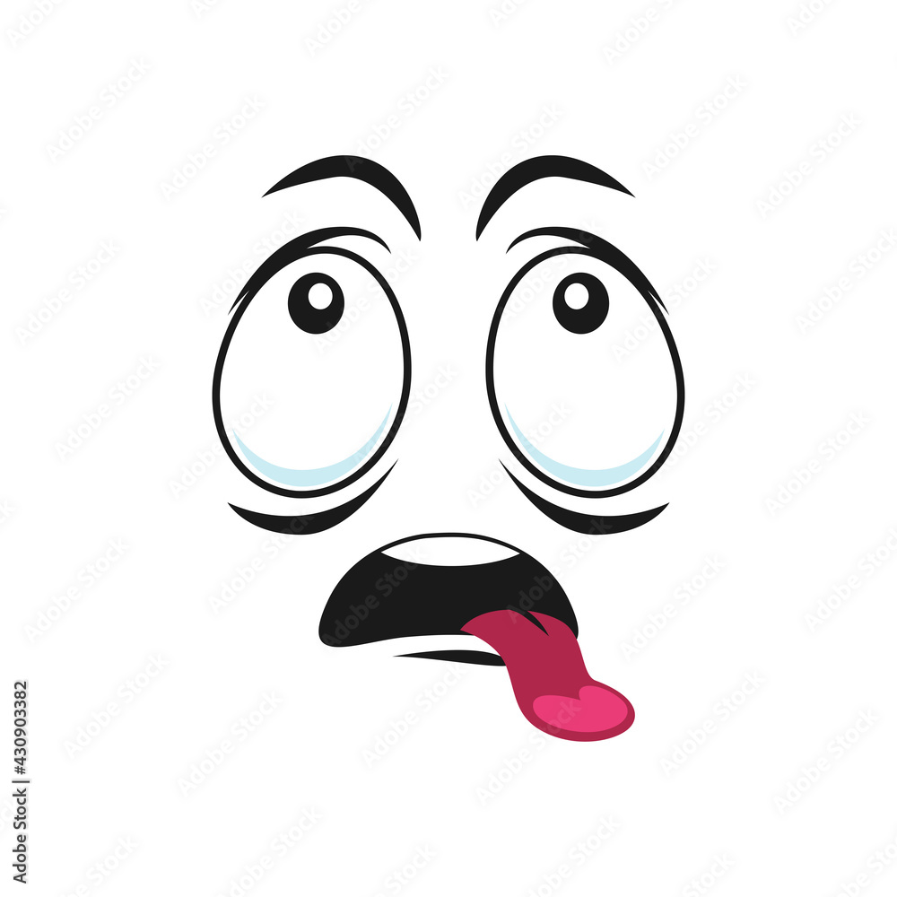 Stupid emoji with confused crazy eyes showing tongue isolated icon ...