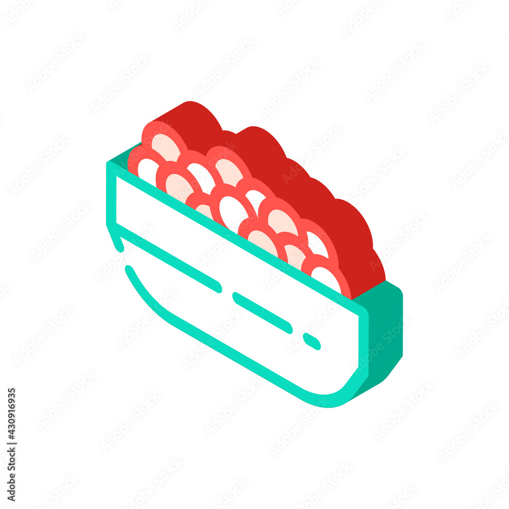 caviar fish isometric icon vector. caviar fish sign. isolated symbol ...