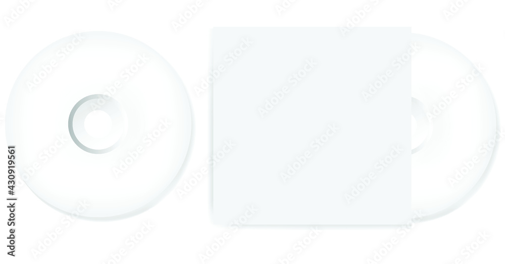Blank white CD and cover.Template for album or dvd.Vector illustration ...