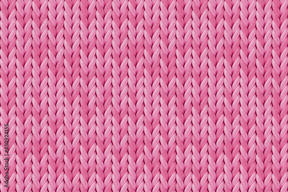 Texture of pink wool knit. Seamless knitted background. illustration of ...