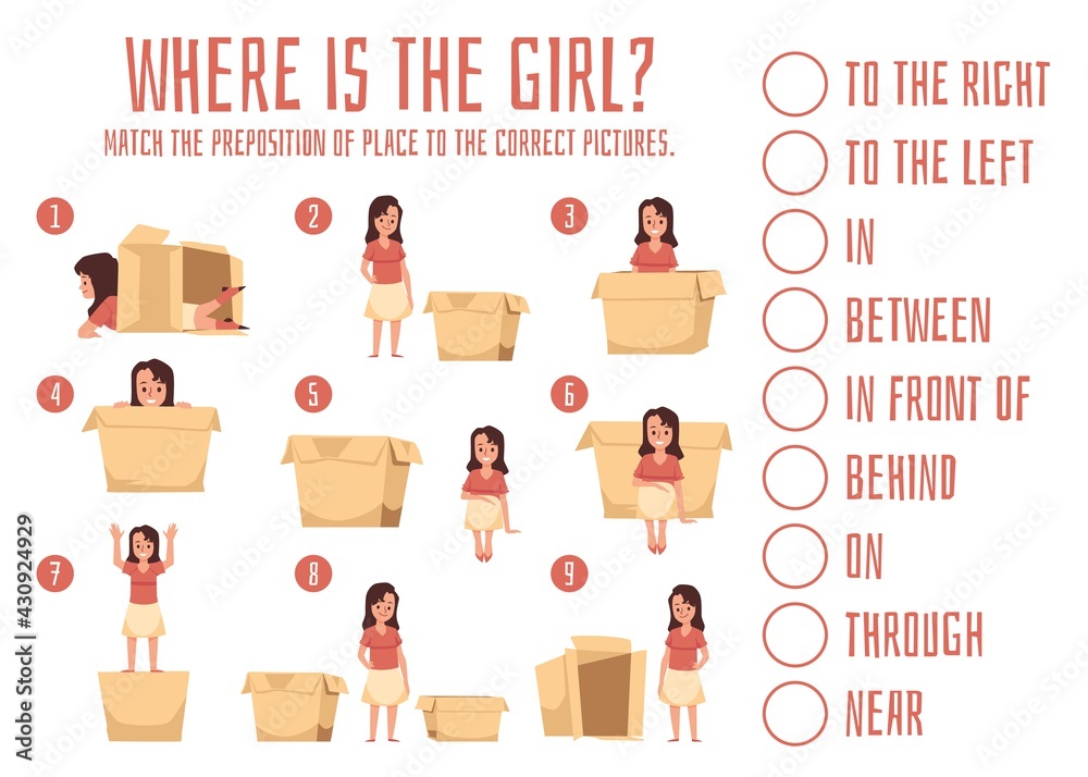 Cartoon educational game for learning prepositions of place in english ...