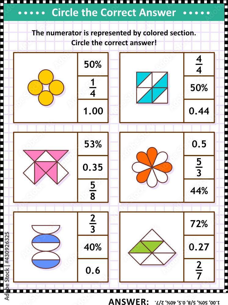 Math skills and IQ training visual puzzle or worksheet for ...