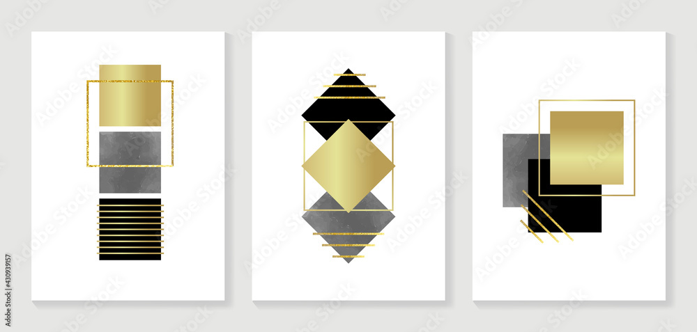 Abstract Math art background vector. Modern block color art wallpaper ...