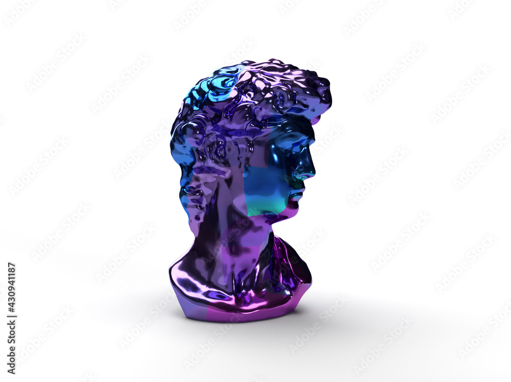 statue of a person in a glass, head of david, head of david monument ...