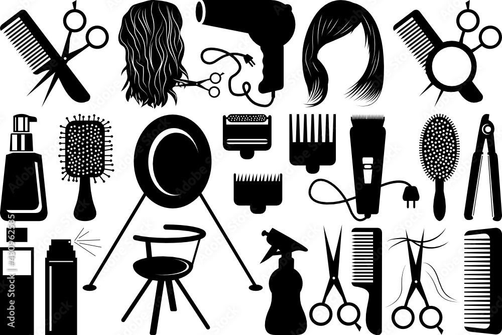 Hair Salon SVG Cut Files | Hair Comb SVG | Barber Svg | Hairstyle Svg ...