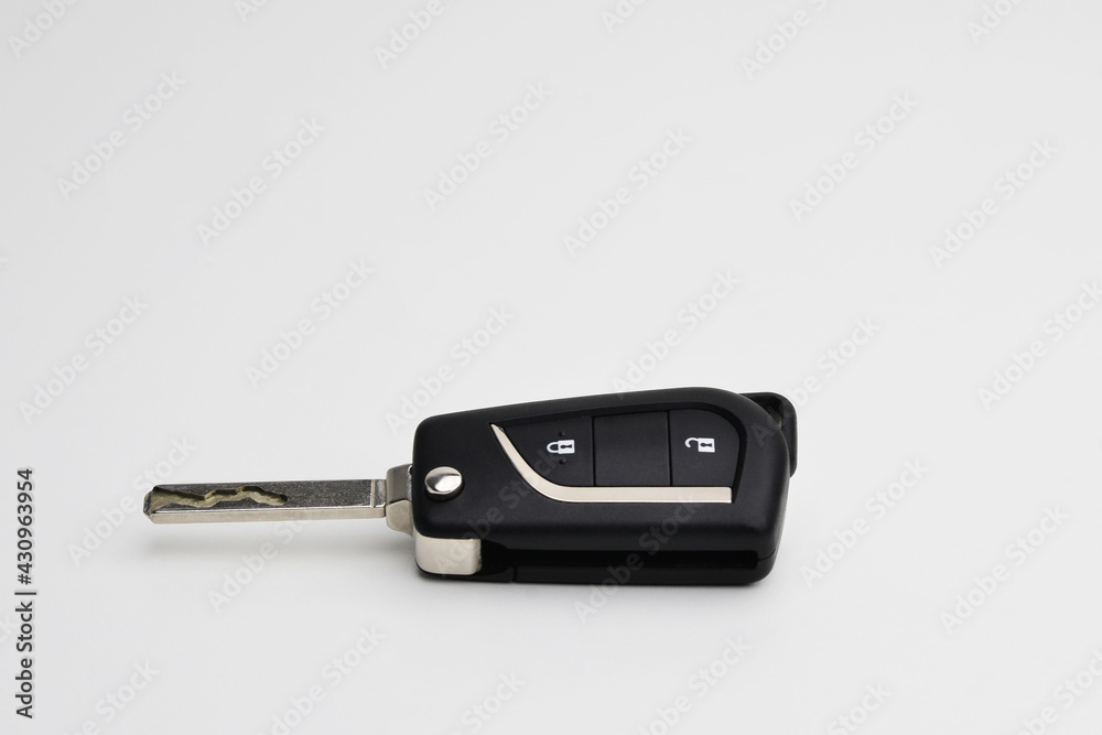 Modern car keys isolated isolated on white background with copy space ...