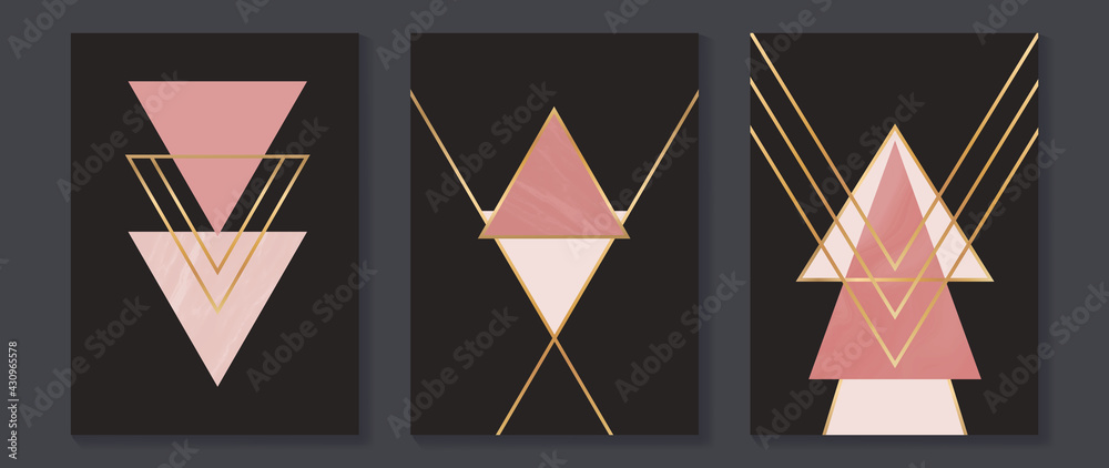 Abstract Math art background vector. Modern block color art wallpaper ...