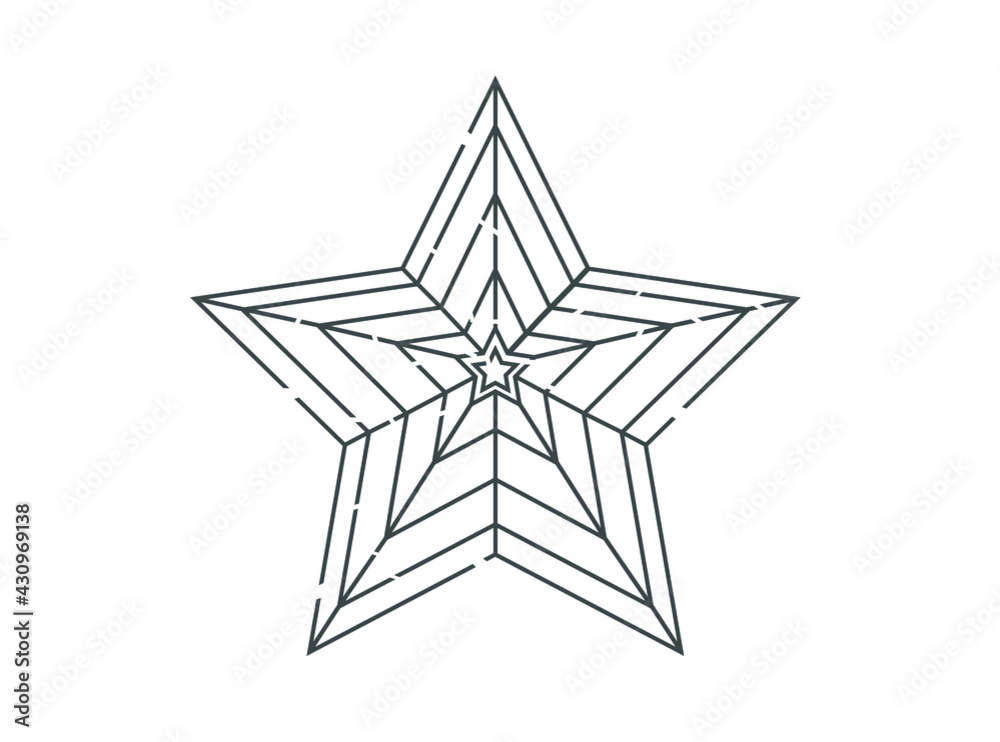 Star Maze, Labyrinth For Kids.Vector illustration of simple vector maze ...