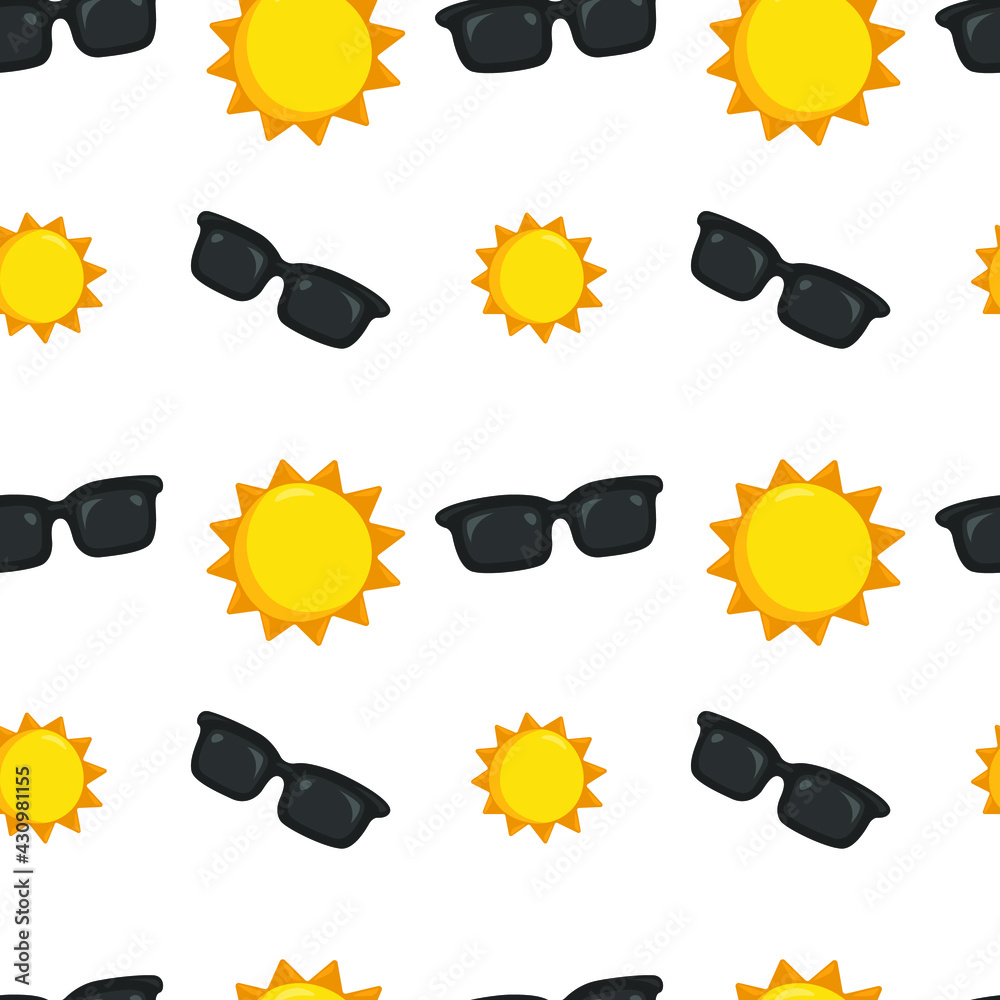 Summer Icon Emoji Pattern. Travel Seamless Background Symbols. Doodle ...