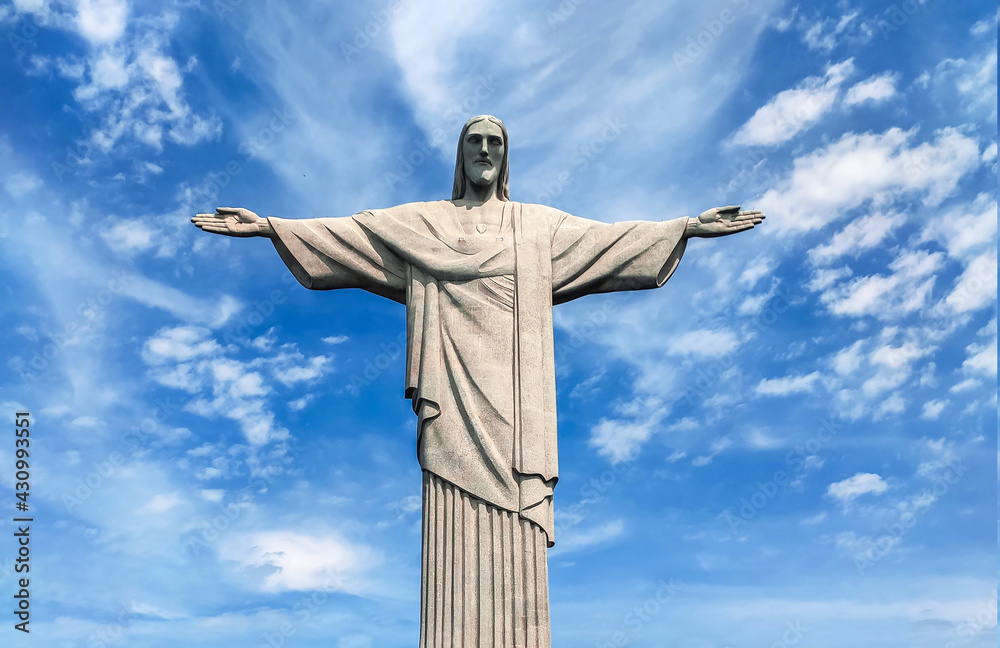 Rio de Janeiro, Brazil - September 26, 2020: Christ the Redeemer statue ...