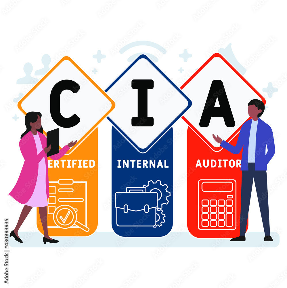 Flat design with people. CIA - Certified Internal Auditor acronym ...