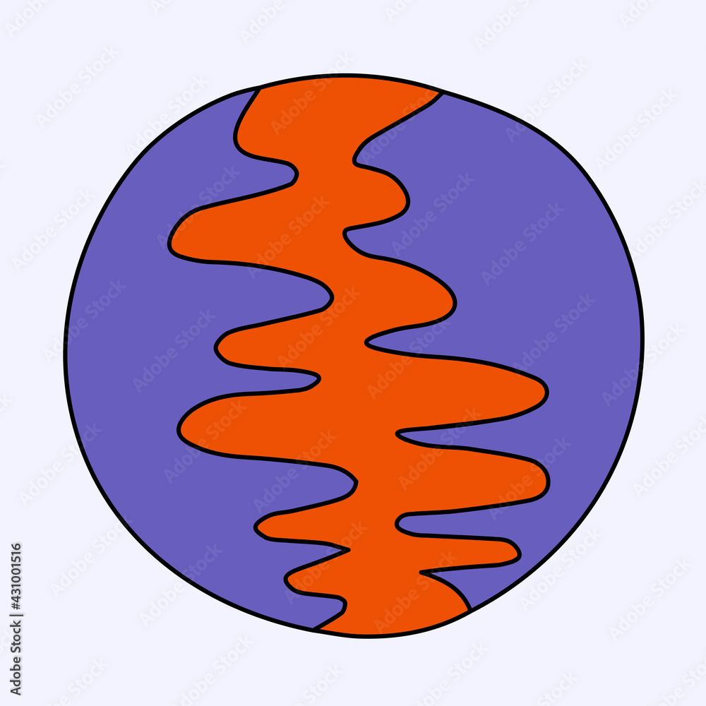 vector element - stripes of shapes of different colors.Ellipse with a ...