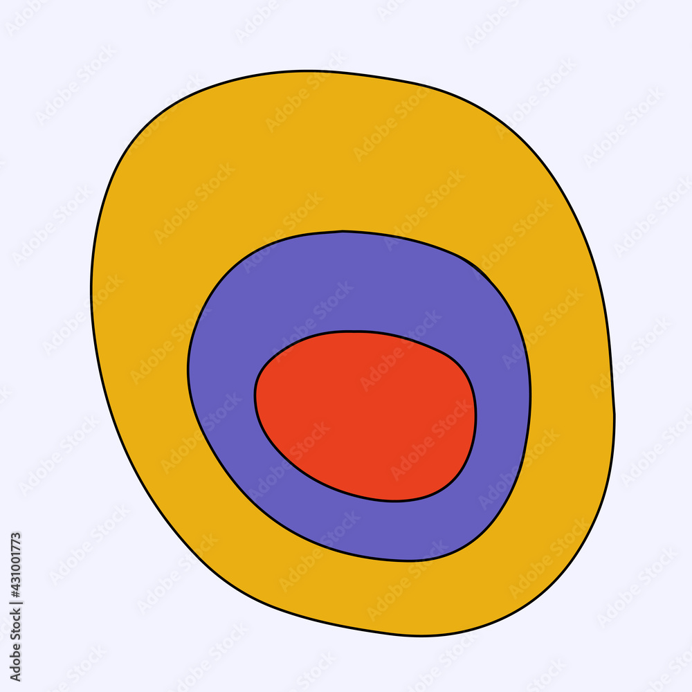 vector element - stripes of shapes of different colors.Ellipse with a ...