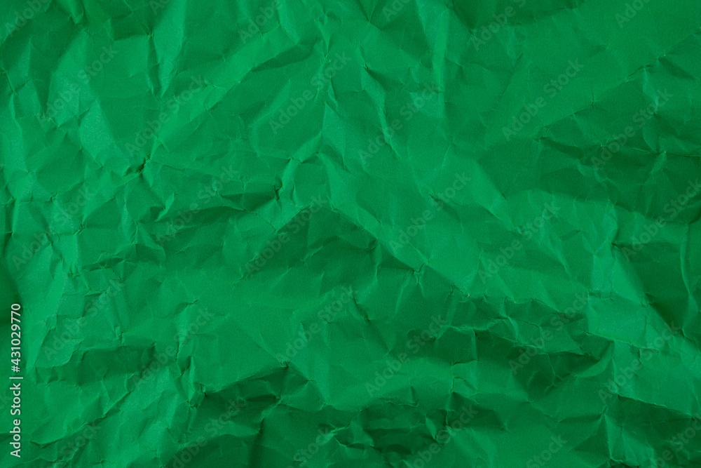 Minimal green crumpled paper texture background for Design Stock Photo ...