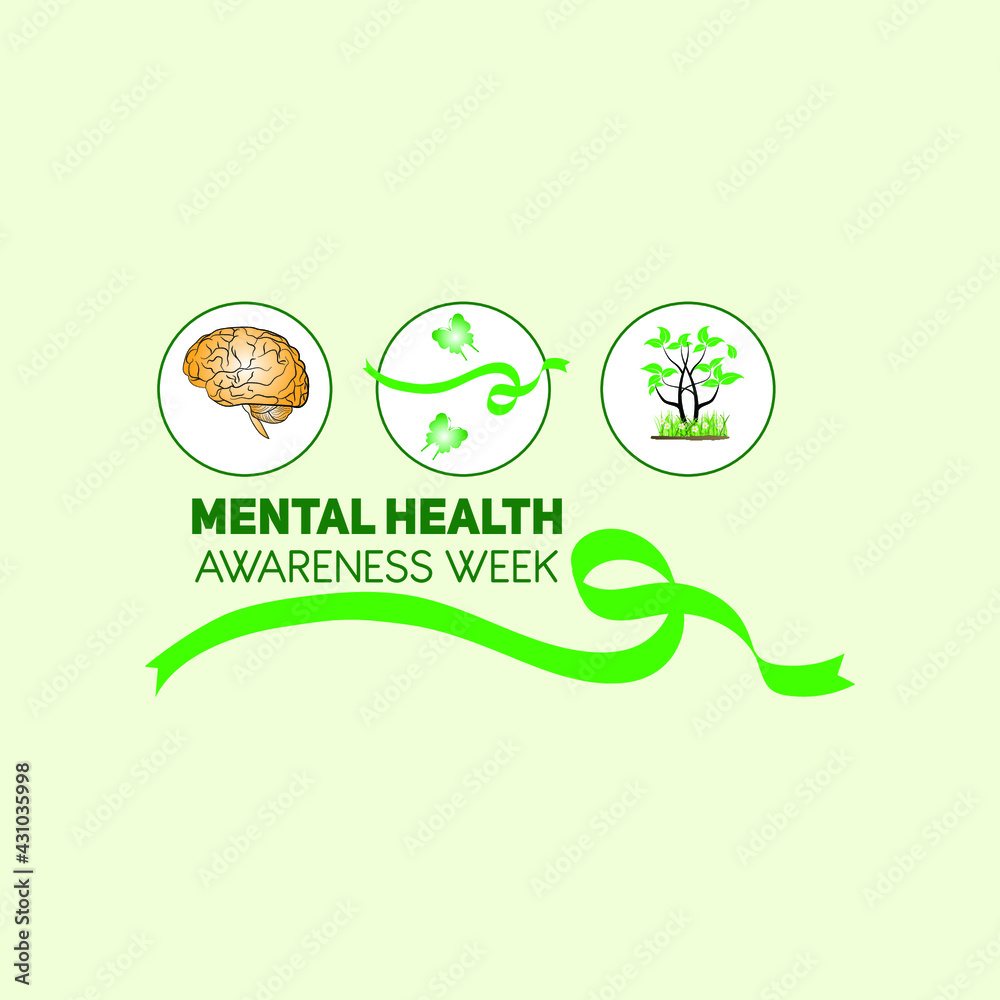 mental health awareness week web banner design. illustration vector ...