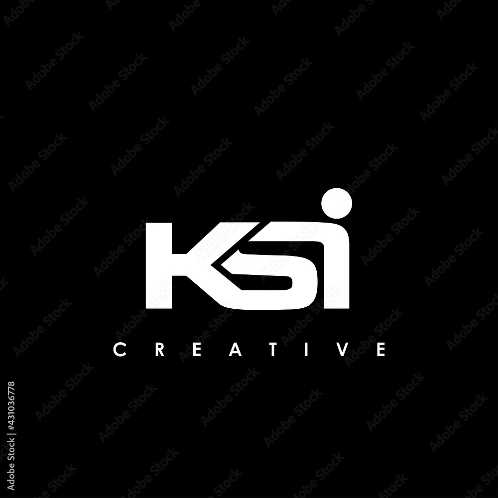 Poster KSI Letter Initial Logo Design Template Vector Illustration ...