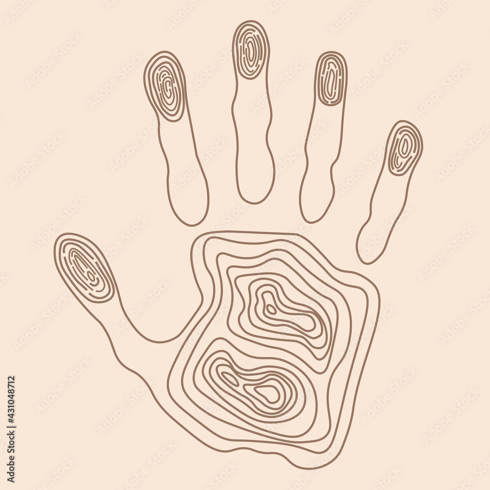 Handprint vector illustration Stock Vector | Adobe Stock