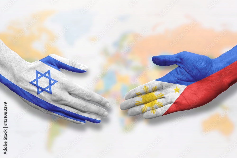 Israel and the Philippines - Flag handshake symbolizing partnership and ...