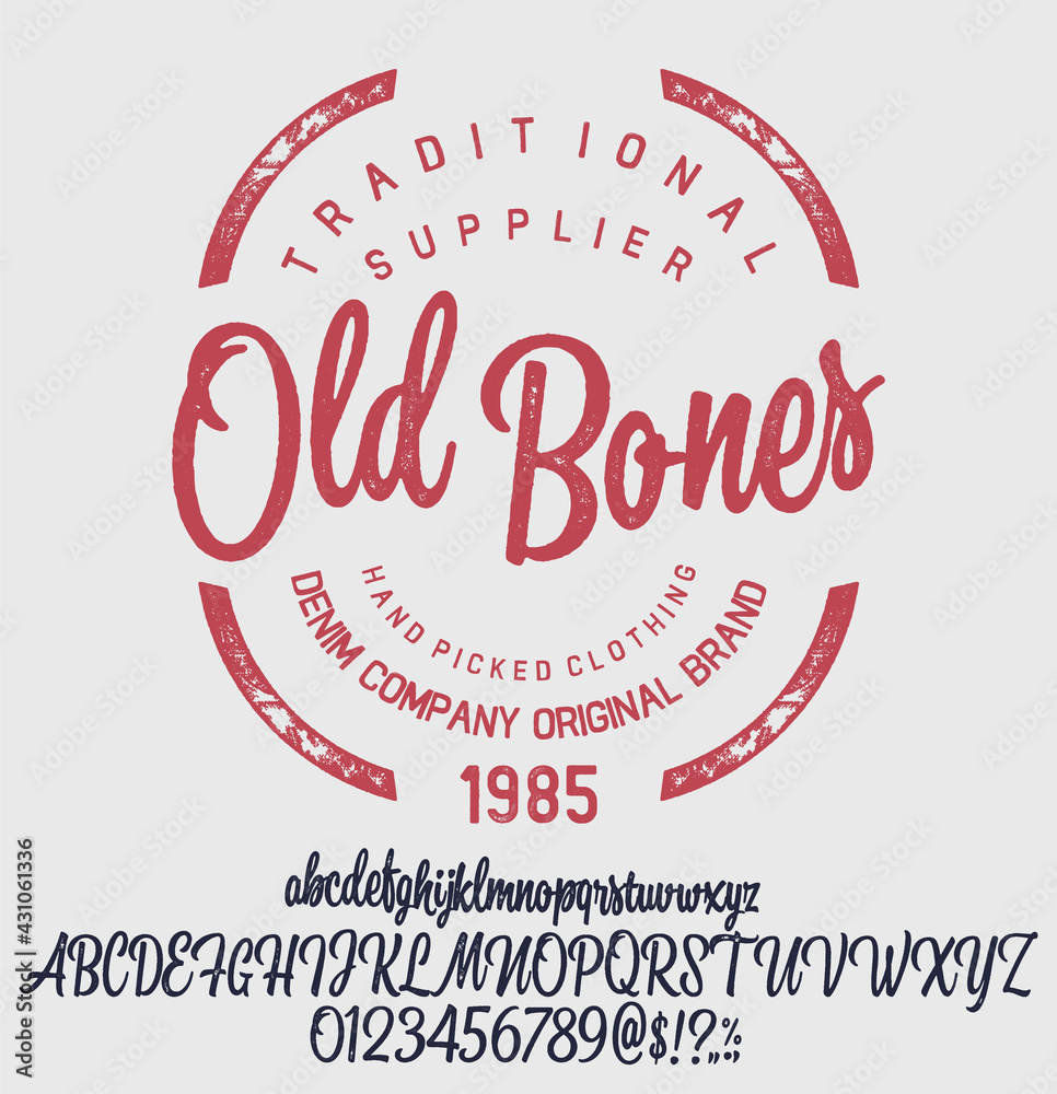 Vetor de Hand drawn calligraphy display typeface for projects,logotypes ...