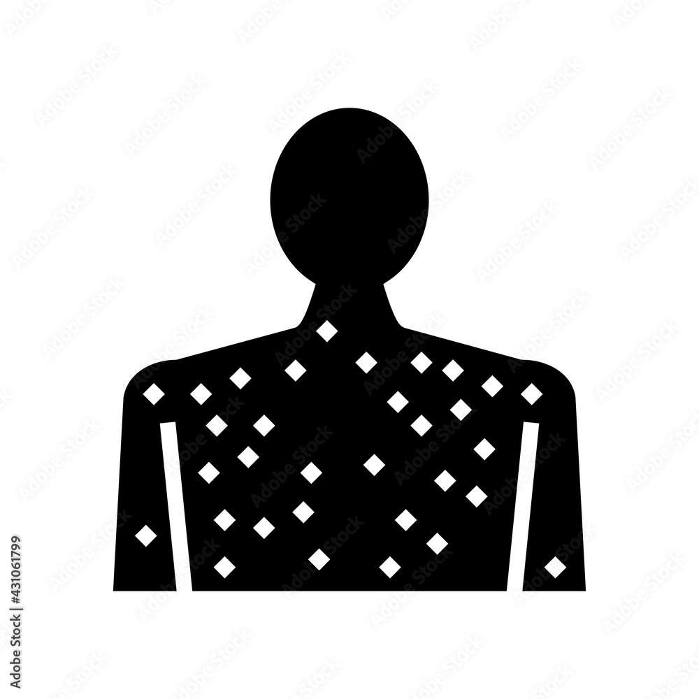 skin rash disease glyph icon vector. skin rash disease sign. isolated ...