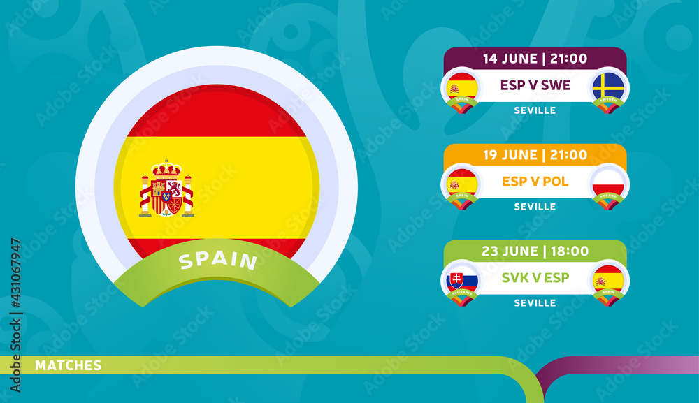spain national team Schedule matches in the final stage at the 2020 ...