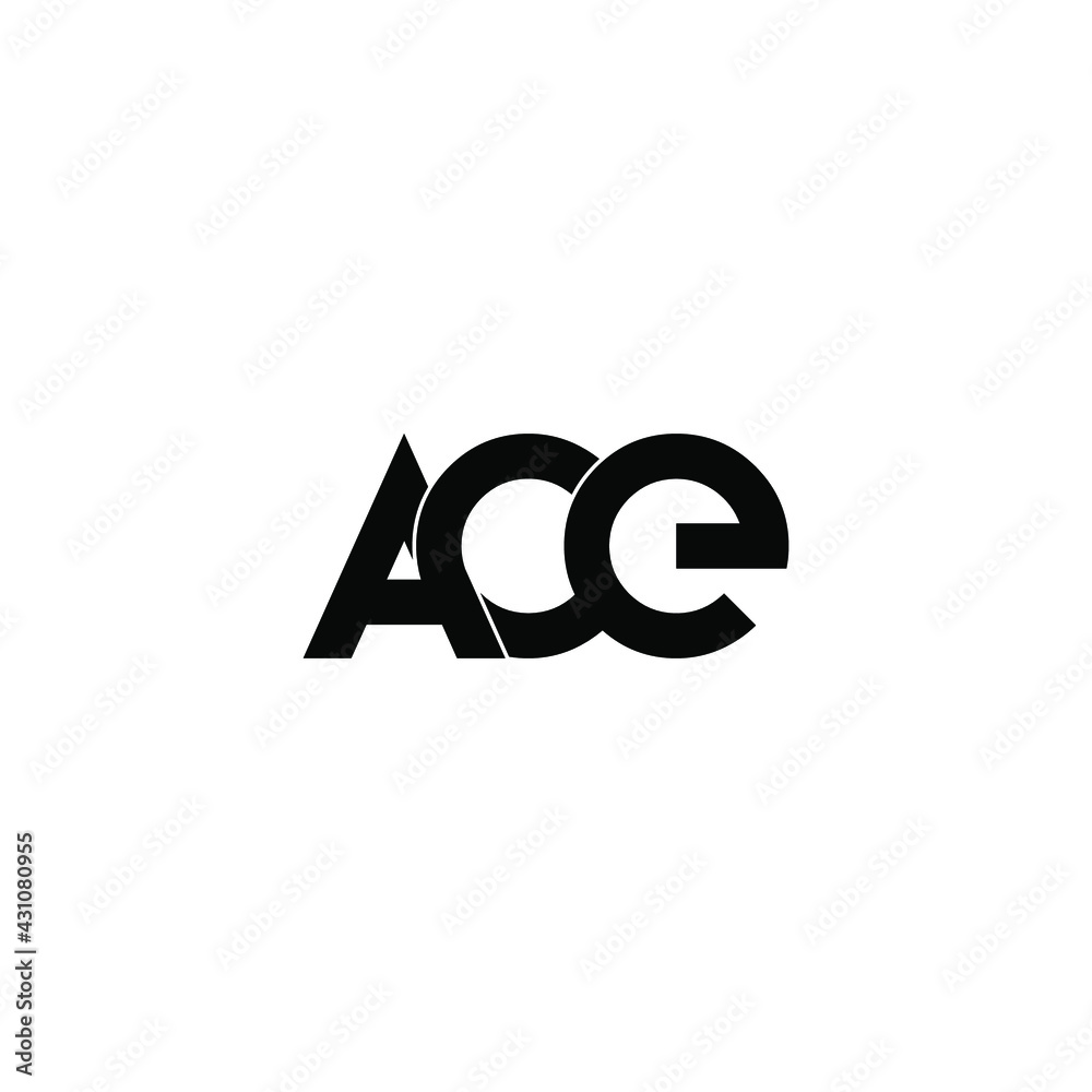 ace letter original monogram logo design Stock Vector | Adobe Stock