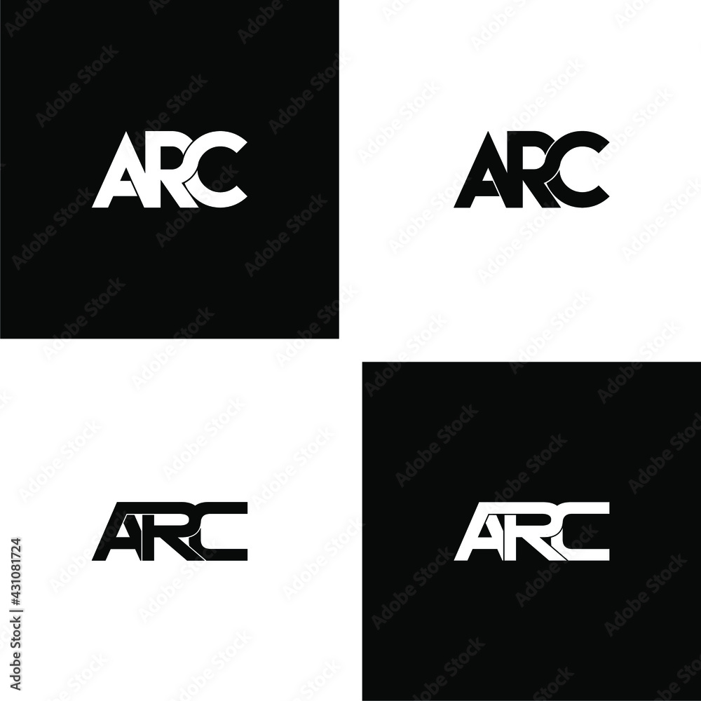 arc letter original monogram logo design Stock Vector | Adobe Stock