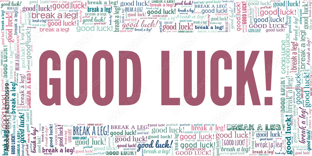 Good luck! vector illustration word cloud isolated on a white ...